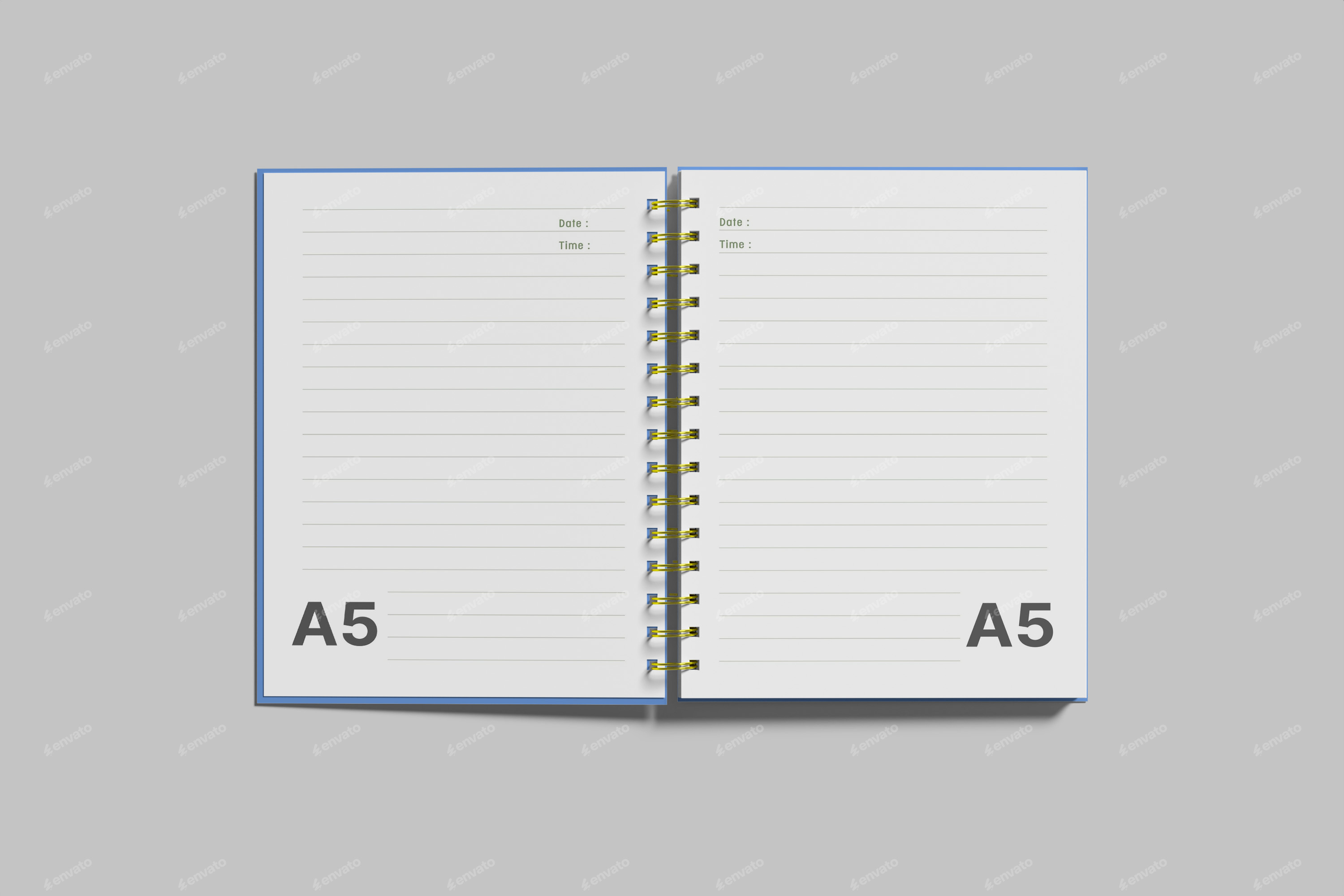 A5 Spiral Notebook Mockup, Graphics | GraphicRiver